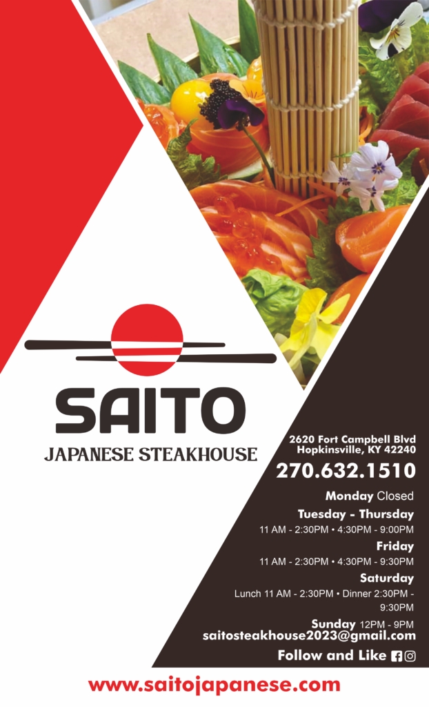 Main menu - Saito Japanese